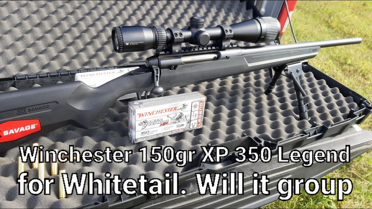 Winchester 150gr XP 350 Legend out of my Savage Axis. - YouTube