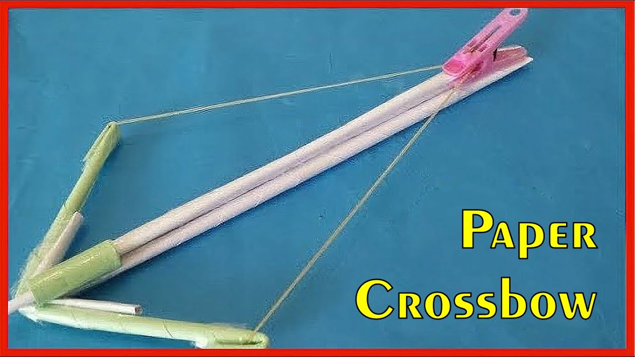 How to Make an easy Paper Crossbow - YouTube