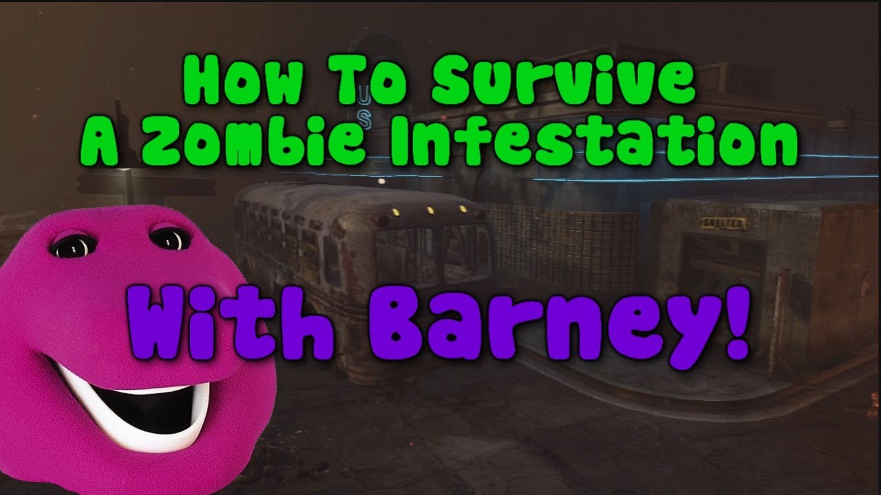 How To Survive a Zombie Apocalypse! w/ BARNEY! - YouTube