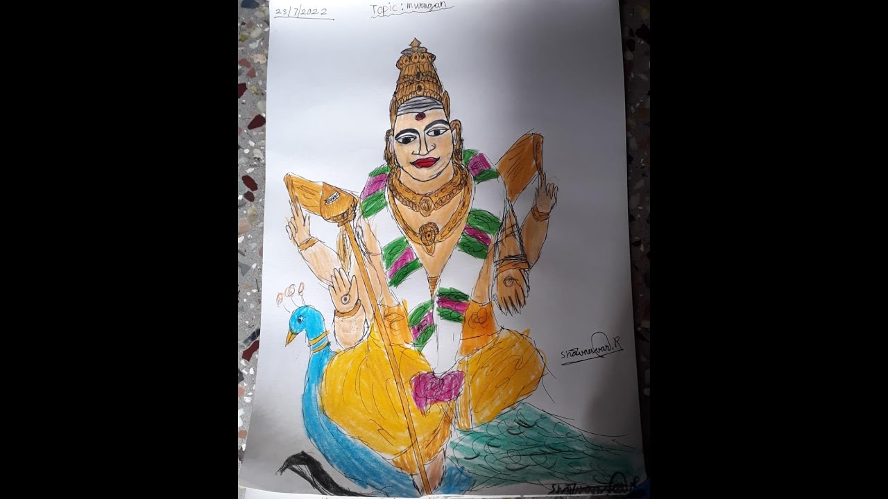 HOW TO COLOUR A MURUGAN ||DRAWING ART STAR - YouTube