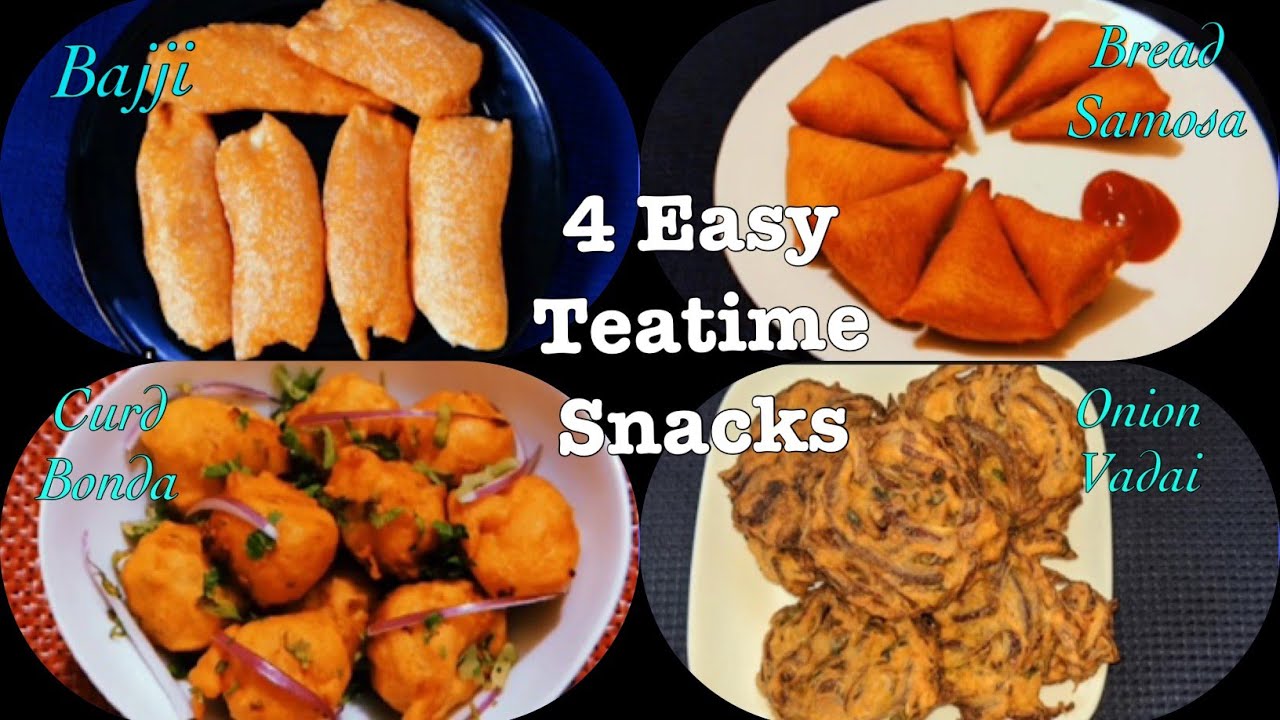 4 Easy Instant Teatime Snacks / Quick Evening Snacks Recipes / Instant ...