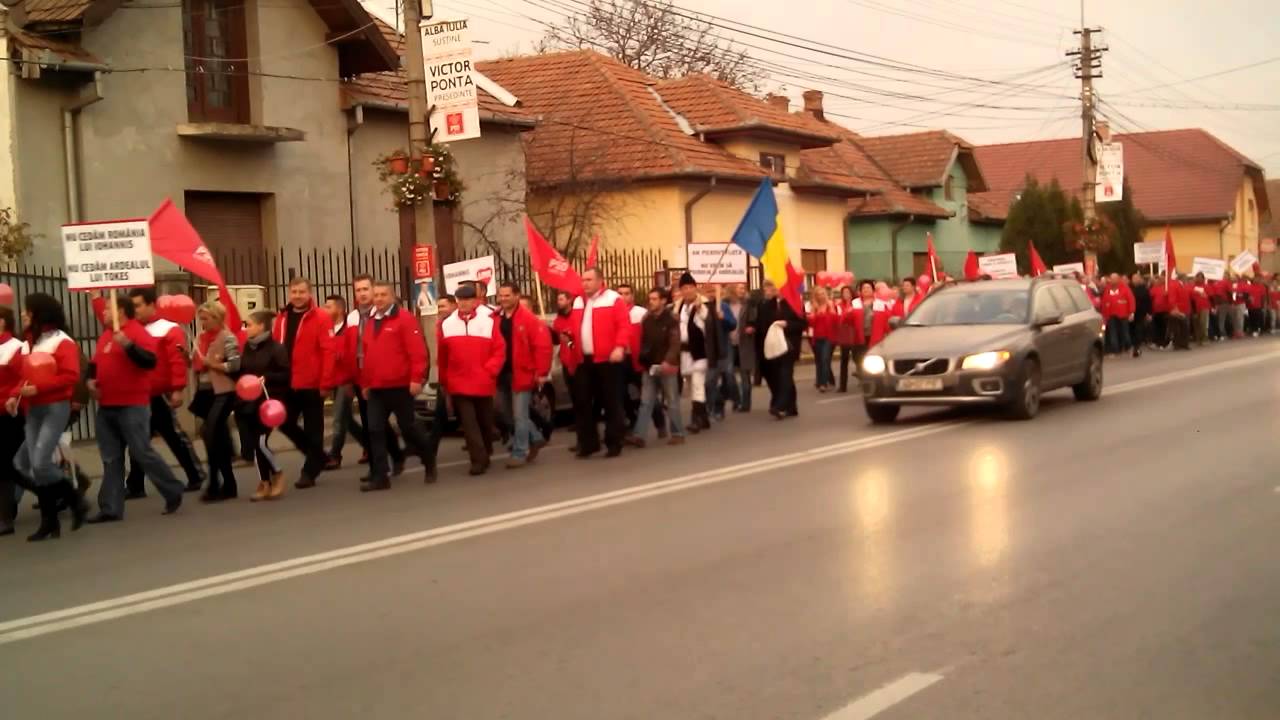 Alba24 Video: Marș PSD Alba - alegeri prezidentiale - YouTube