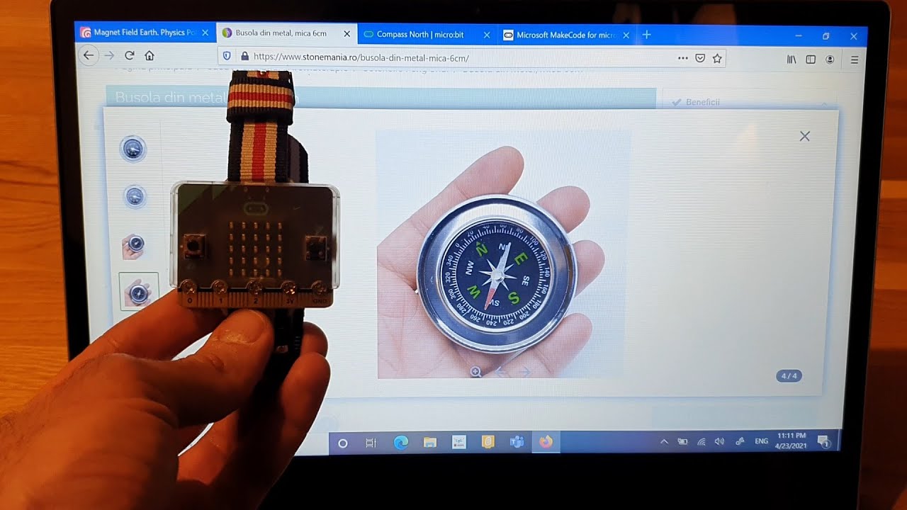 Smart watch cu Microbit - Busola - YouTube