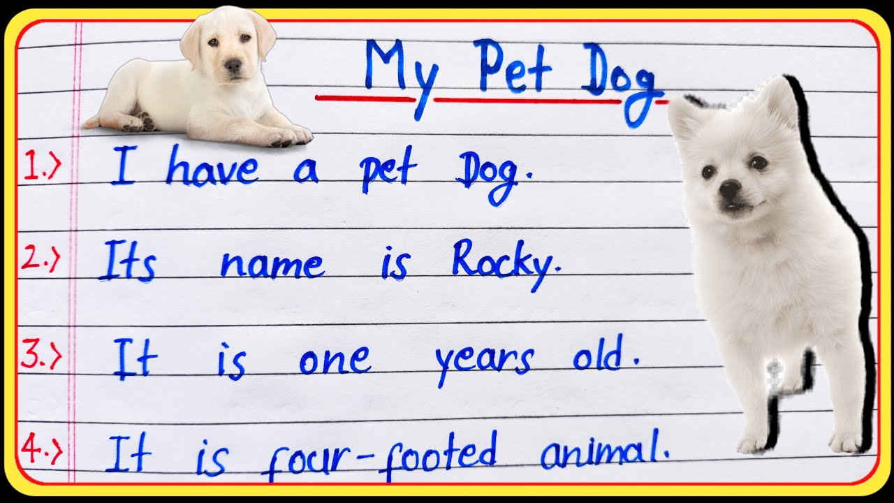 10 lines on my Pet Dog in english || My Pet Dog essay in English - YouTube