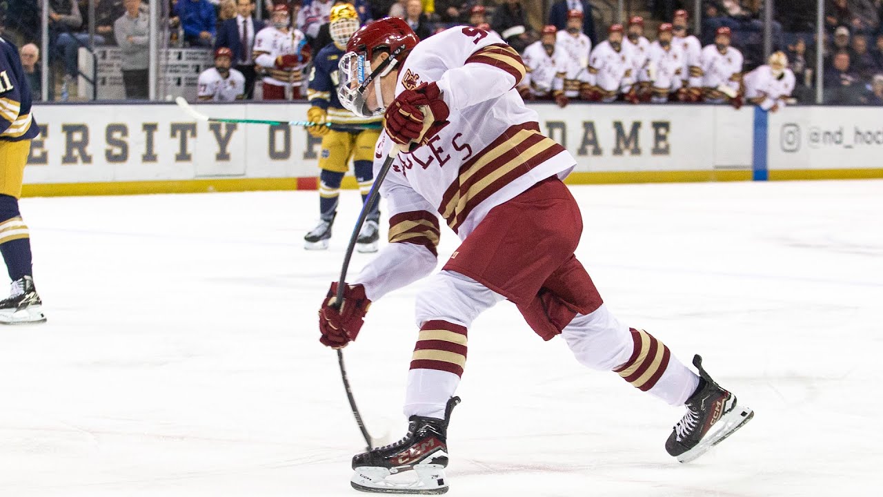 Capitals prospect Ryan Leonard shining at Boston College - YouTube