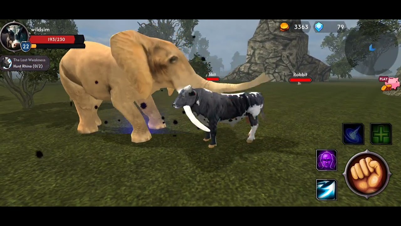 Angry Bull 🐂 V's Wild Elephant 🐘 The Cow Simulator - YouTube