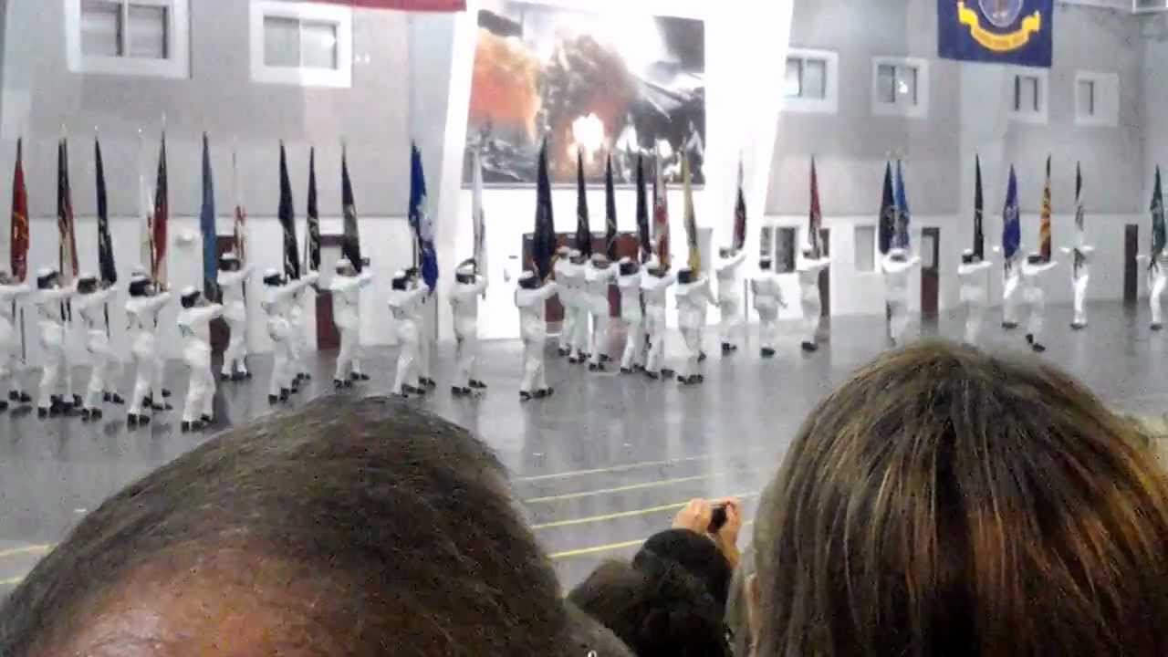 Flag Presentation Navy Basic Training Graduation - YouTube