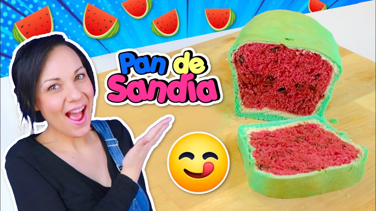 Probando RECETAS RARAS como hacer PAN DE SANDÍA ¡Colorido y lindo ...