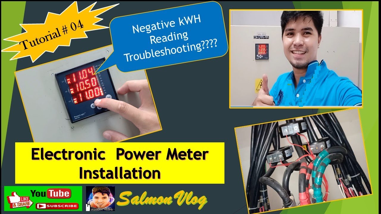 Electronic Power Meter Installation Tutorial I Negative Reading ...