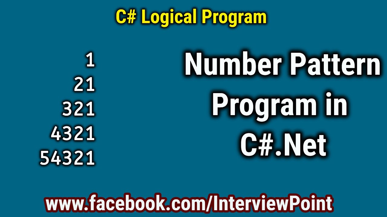 Number Pattern Program In C Net YouTube Number Pattern Program In C Net YouTube