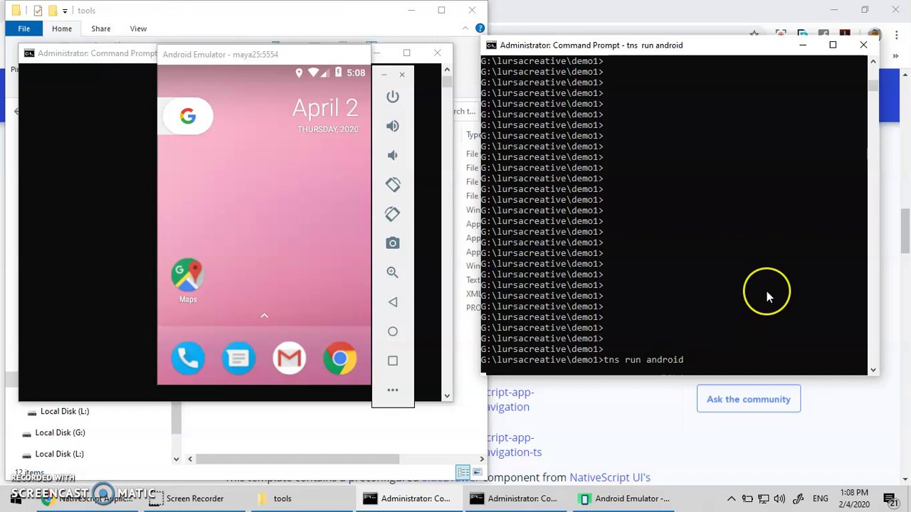 Create Nativescript Android Mobile App from CLI - YouTube