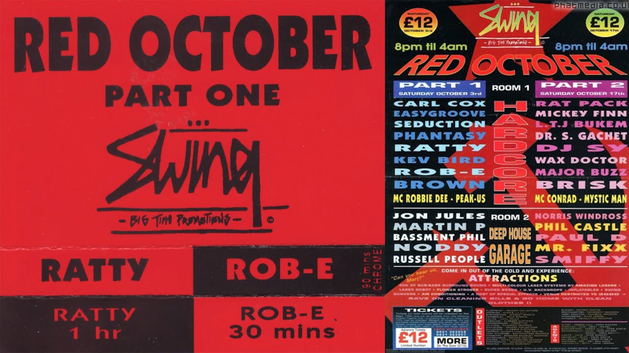 DJ Ratty at Swing 'Red October' 3rd October 1992 with MC Robbie Dee ...