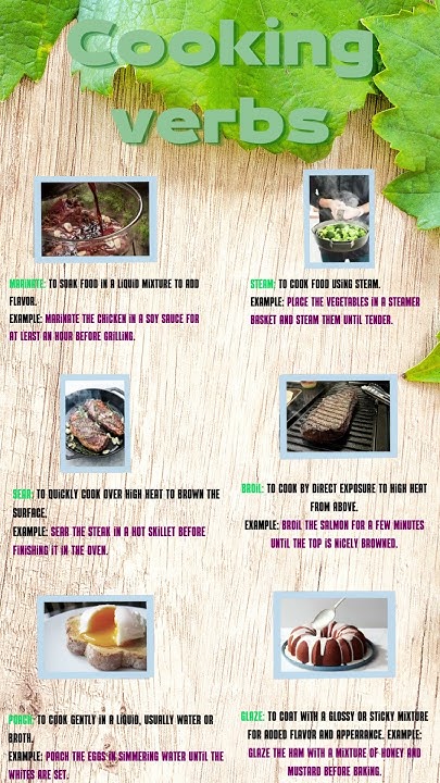 Domina los verbos de cocina: Una guía completa. - YouTube