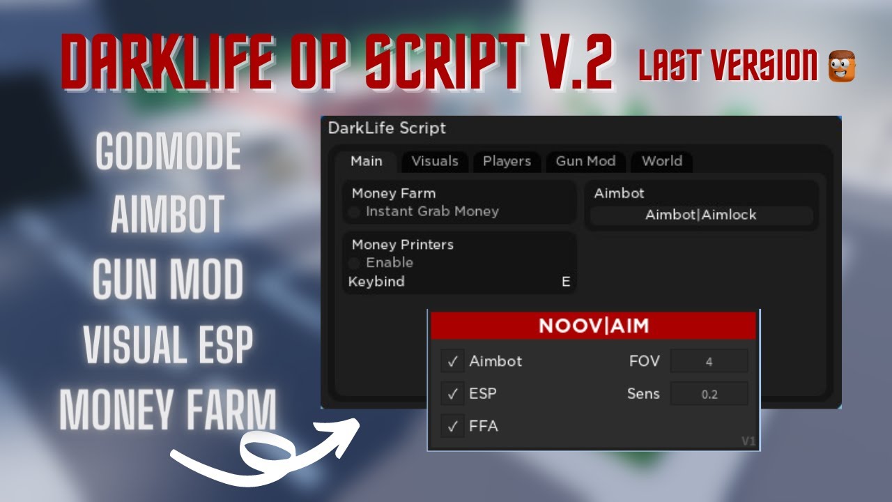 Dark life Op Script V.2 │Auto Farm - God Mode - Aim Bot - Visual Esp ...