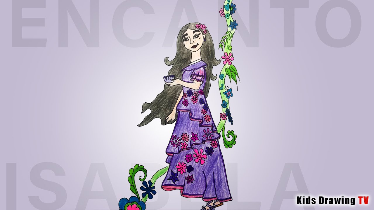 How to draw Encanto - Isabela Madrigal #howtodrawisabela #howtodraw # ...