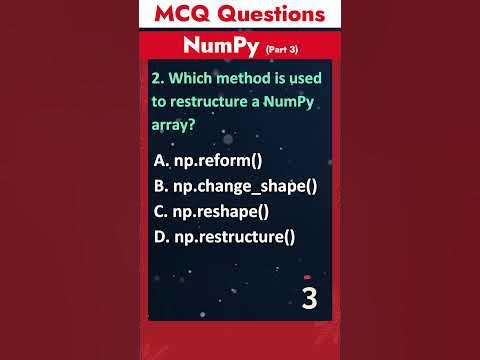 Part 3 - NumPy MCQ Questions | Data Science MCQ Questions - YouTube