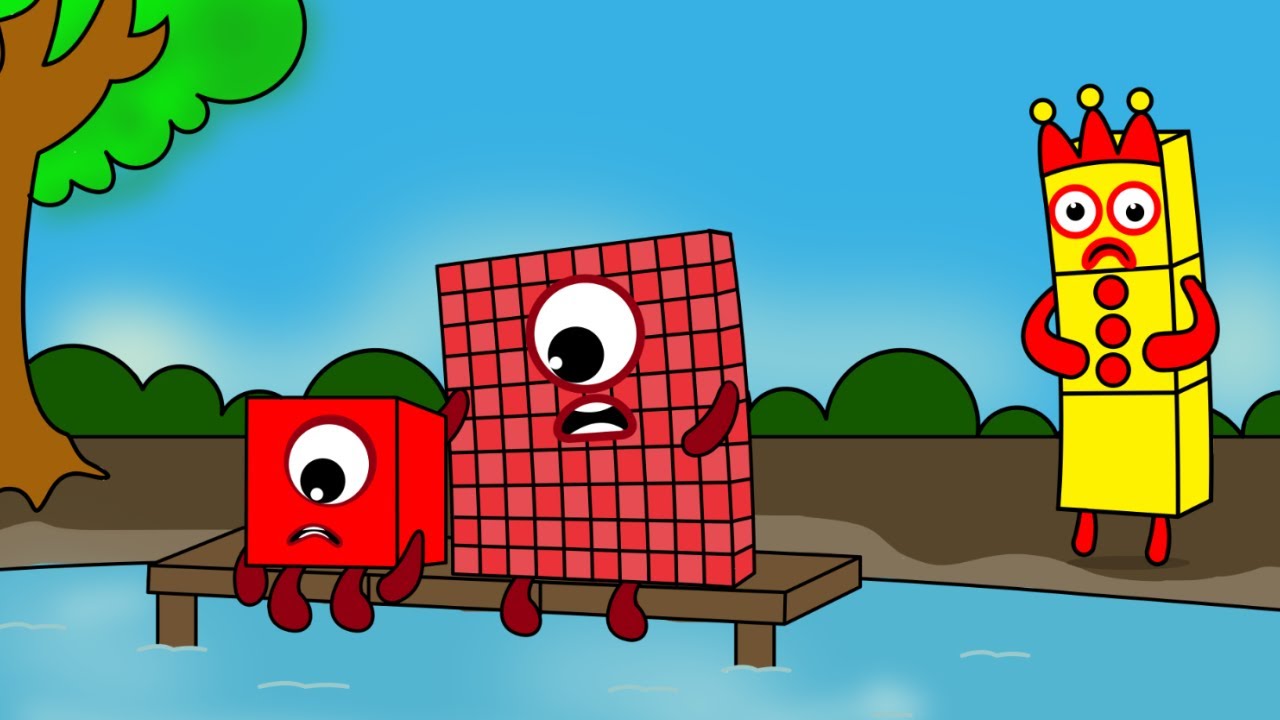 Numberblocks 1 and 100 ,Not as usual. - Numberblocks fanmade coloring ...