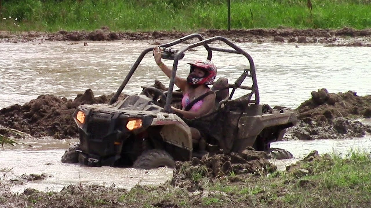 Girl Playing In Her ATV At Moms Old Fashion Mud Bog 2017 - YouTube