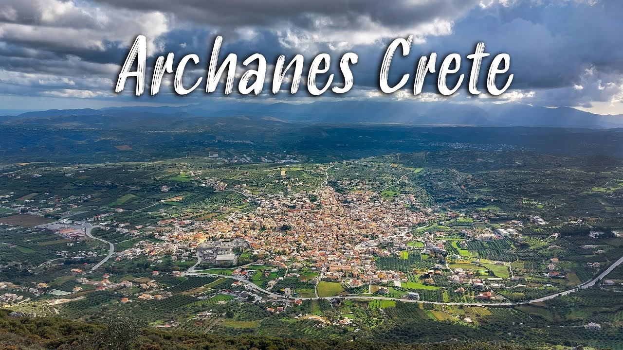 Archanes Crete, must visit village! walking tour in 4k, Greece 2022 ...