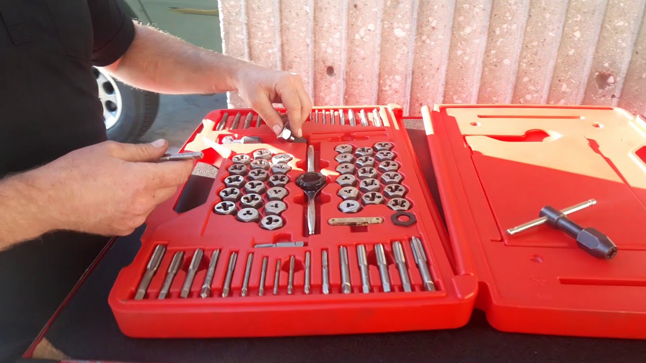 AT110 Tap and Die plus helicoil in plastic block project - YouTube