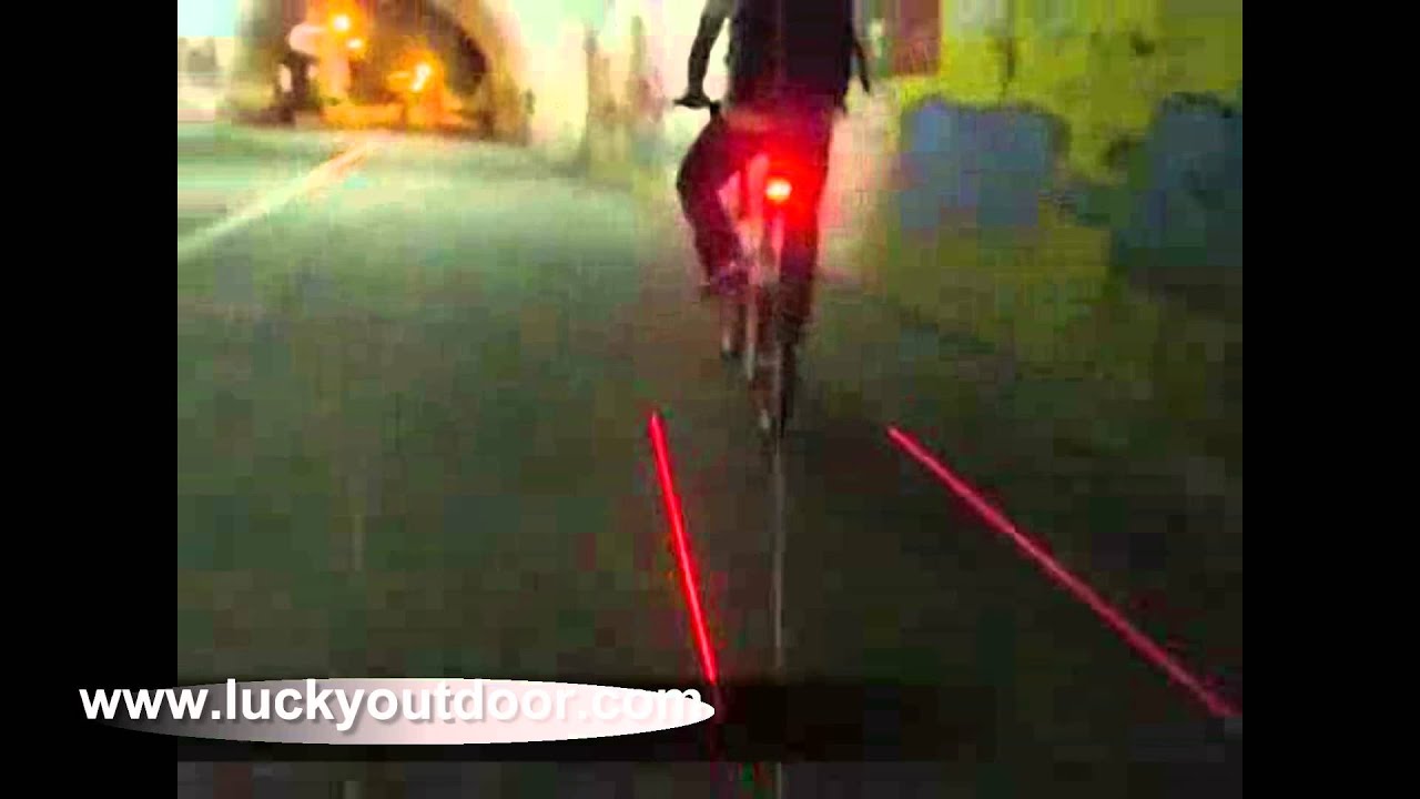 Diamond Shaped Safety Laser LED Bike Tail Light - YouTube