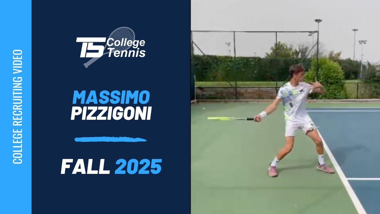 Pizzigoni Massimo College Tennis Recruiting Video Fall 2025 - YouTube