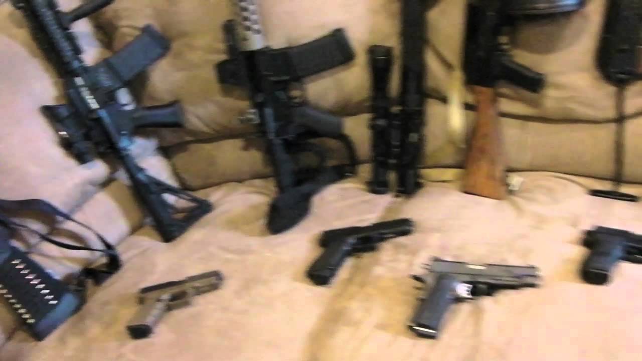 Ammo stash & Gun collection - YouTube
