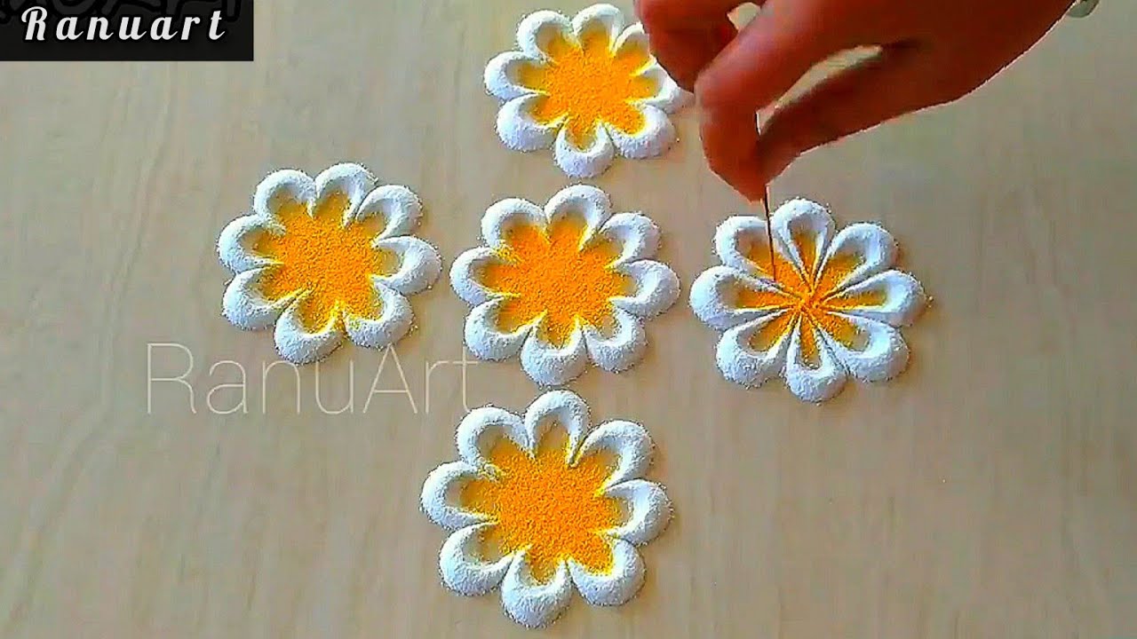 12 Easy & Simple Small Rangoli Design /Simple Rangoli Design for Daily ...