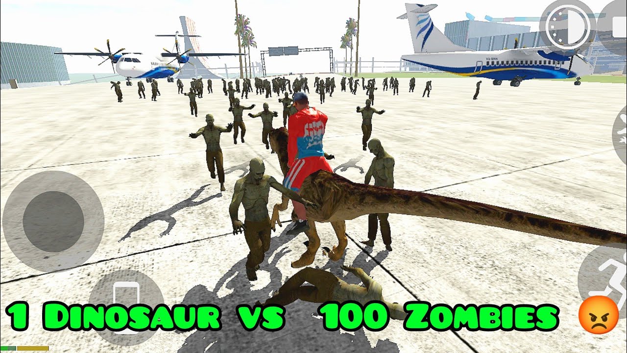 Indian Bike Driving 3d | 100 Zombie kidnapped 100 Dinosaur || Funny ...