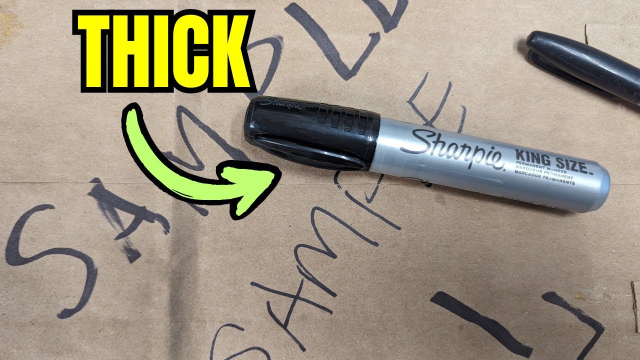 SHARPIE King Size Chisel Tip Markers Vs Regular Sharpie - Quick Review ...