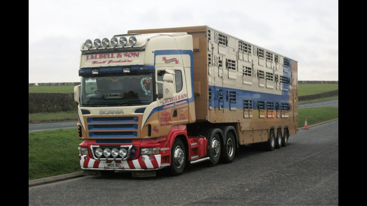 truck / lorry / with hay / straw loads & livestock trailers - YouTube