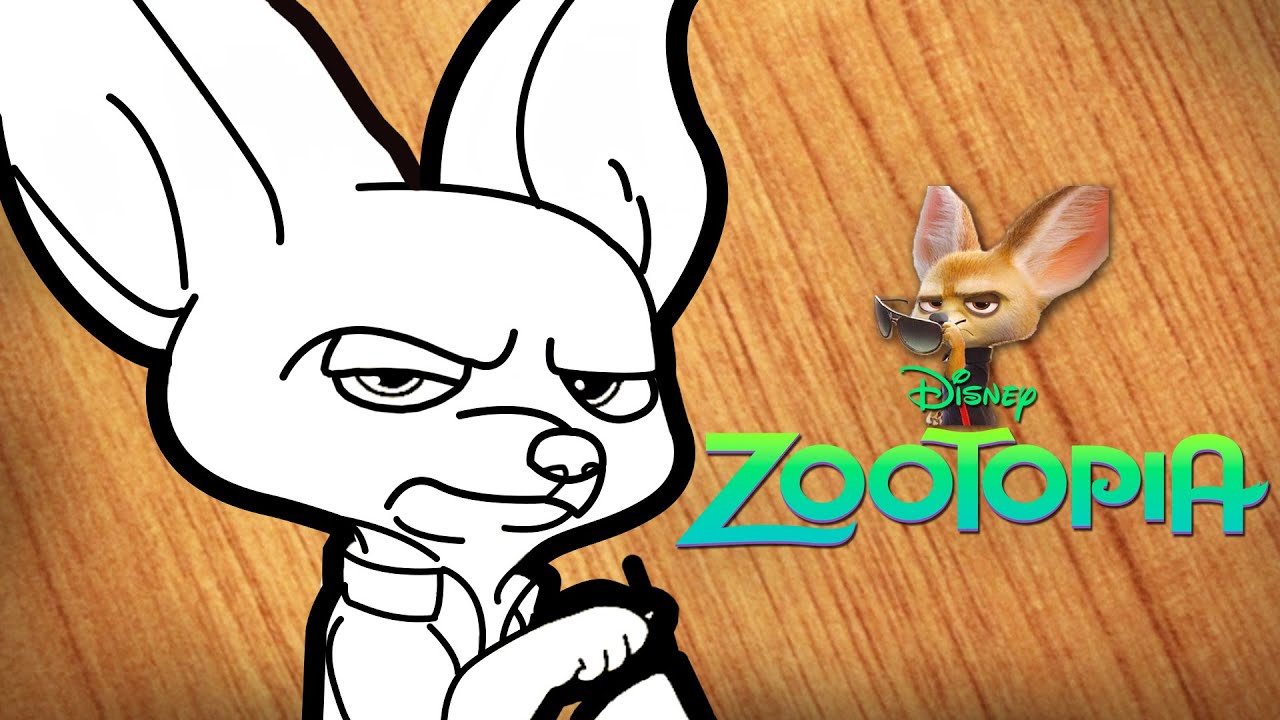 How To Draw Finnick From Zootopia | Disney Drawing and Coloring - YouTube