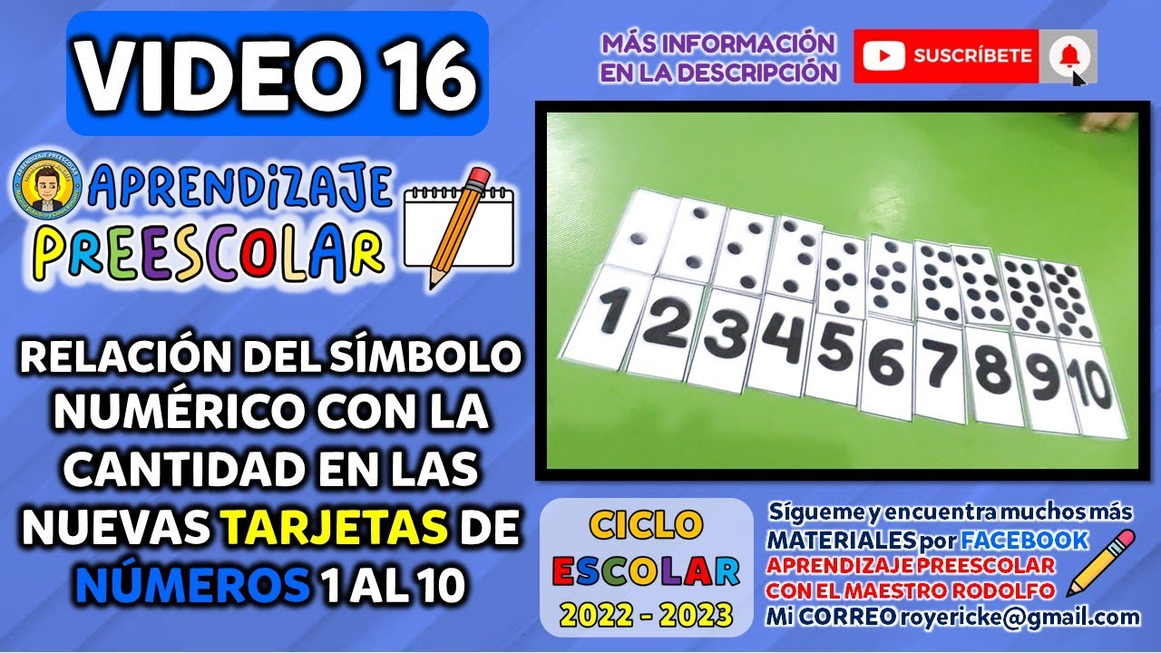 VIDEO 16. Ordenamos Tarjetas para Contar del 1 al 10. 𝗔𝗣𝗥𝗘𝗡𝗗𝗜𝗭𝗔𝗝𝗘 ...
