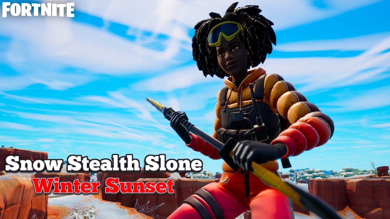 *NEW* SNOW STEALTH SLONE WINTER SUNSET STYLE SKIN GAMEPLAY - FORTNITE ...