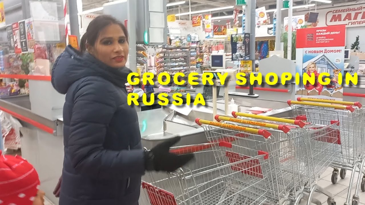 Grocery shopping in Russia Moscow(Dubna),Supermarket Magnit II Prices ...