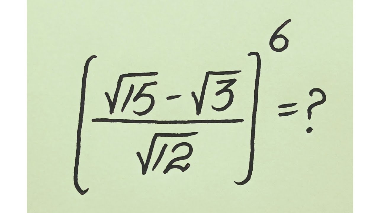 France l Very Nice Olympiad Math Radical Exponential Problem l Tricky Solution - YouTube