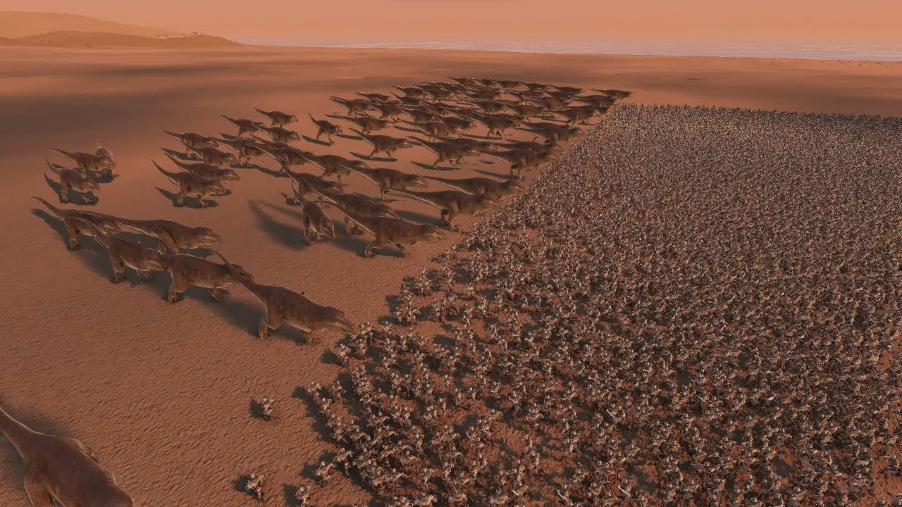 100 T-Rex VS 10,000 Vikings | UEBS 2 - YouTube