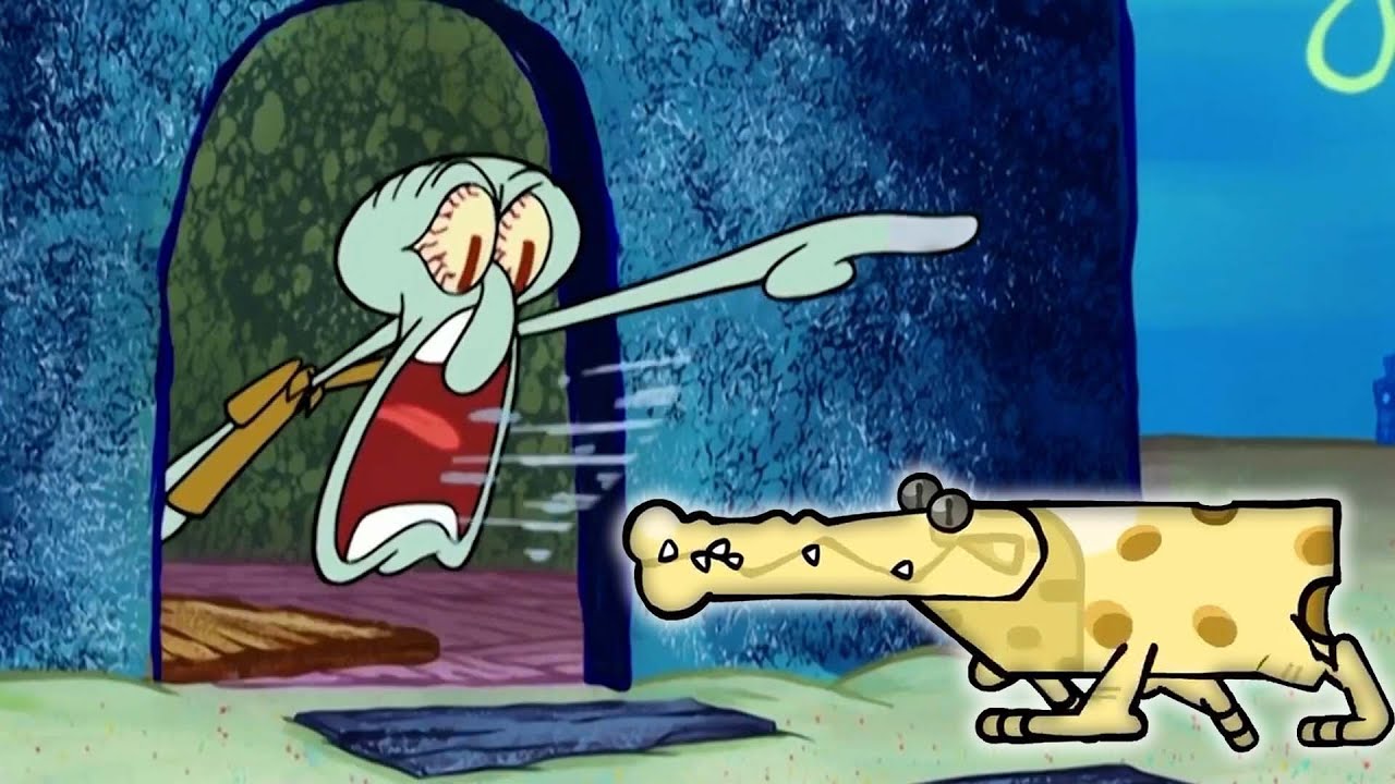 Squidward kicks out Coccodrillo Formaggioso Italian Brainrot Animals of ...