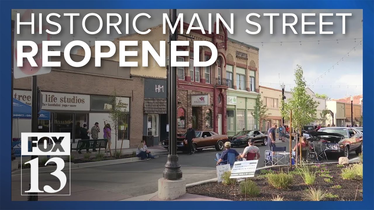 Residents delighted as Payson's historic Main Street reopens - YouTube