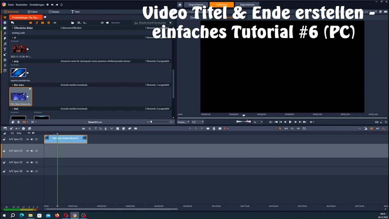 Video Titel & Ende erstellen - einfaches Tutorial #6 (PC) - YouTube