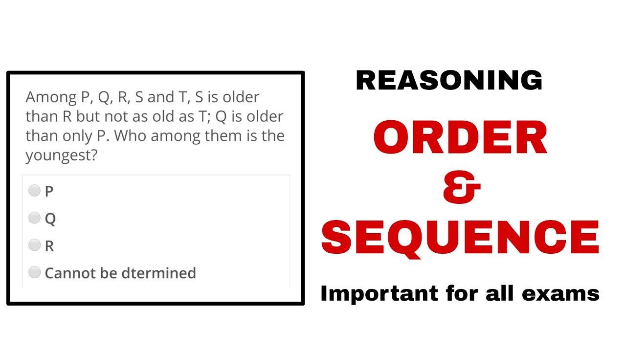 REASONING || ORDER & SEQUENCE BASIC TO HIGH || REASONING ORDER ...