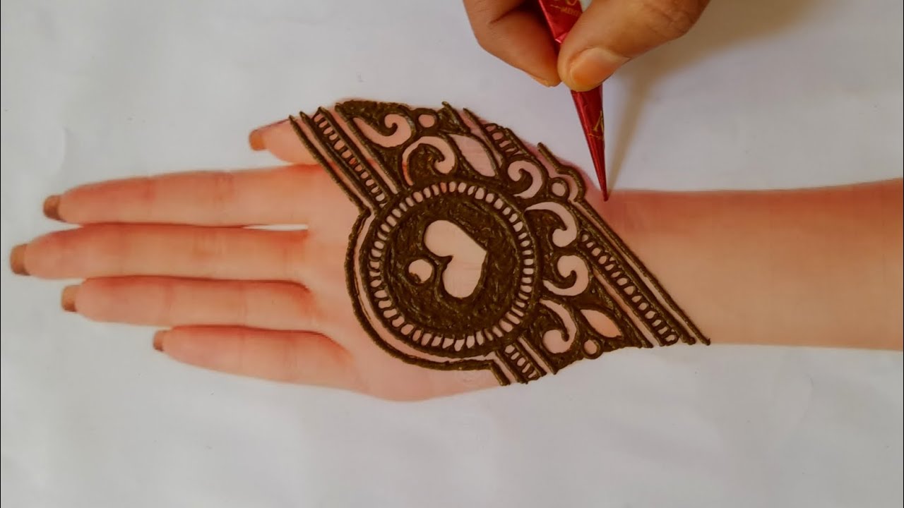 Trick Wali Simple Front Hand Mehndi Design - YouTube
