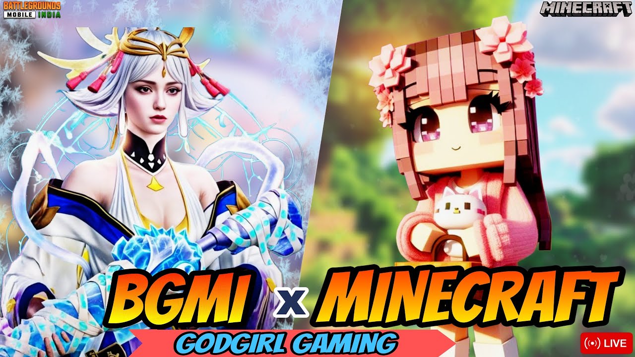 BGMI x MINECRAFT 😎 @Godgirl_gaming ! LET"S COMPLETE 2K SUBS! #bgmi # ...