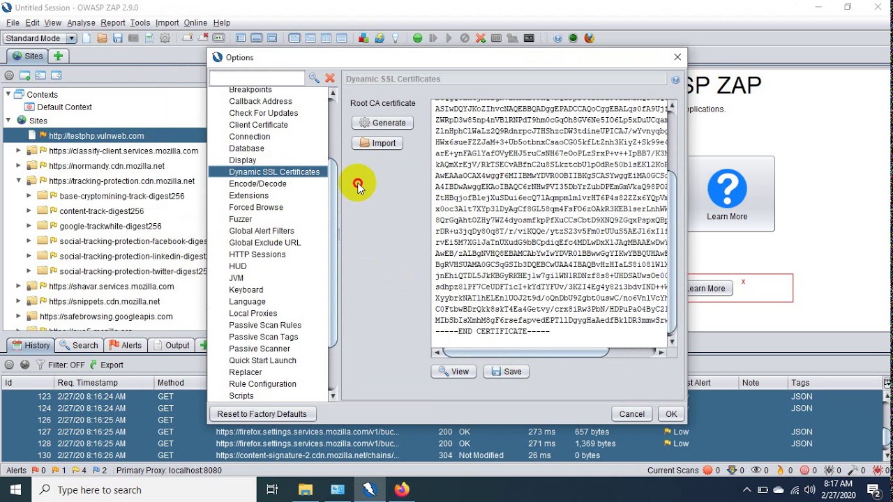 [ZAP -1]Install and config http and https for ZAP - YouTube