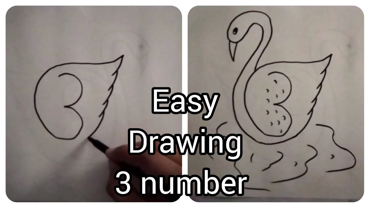 How to draw easy drawing for 3 number#easydrawing#3number#howtodraw# ...