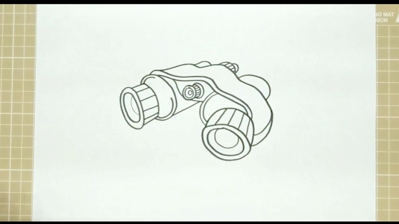 How to Draw BINOCULAR - YouTube