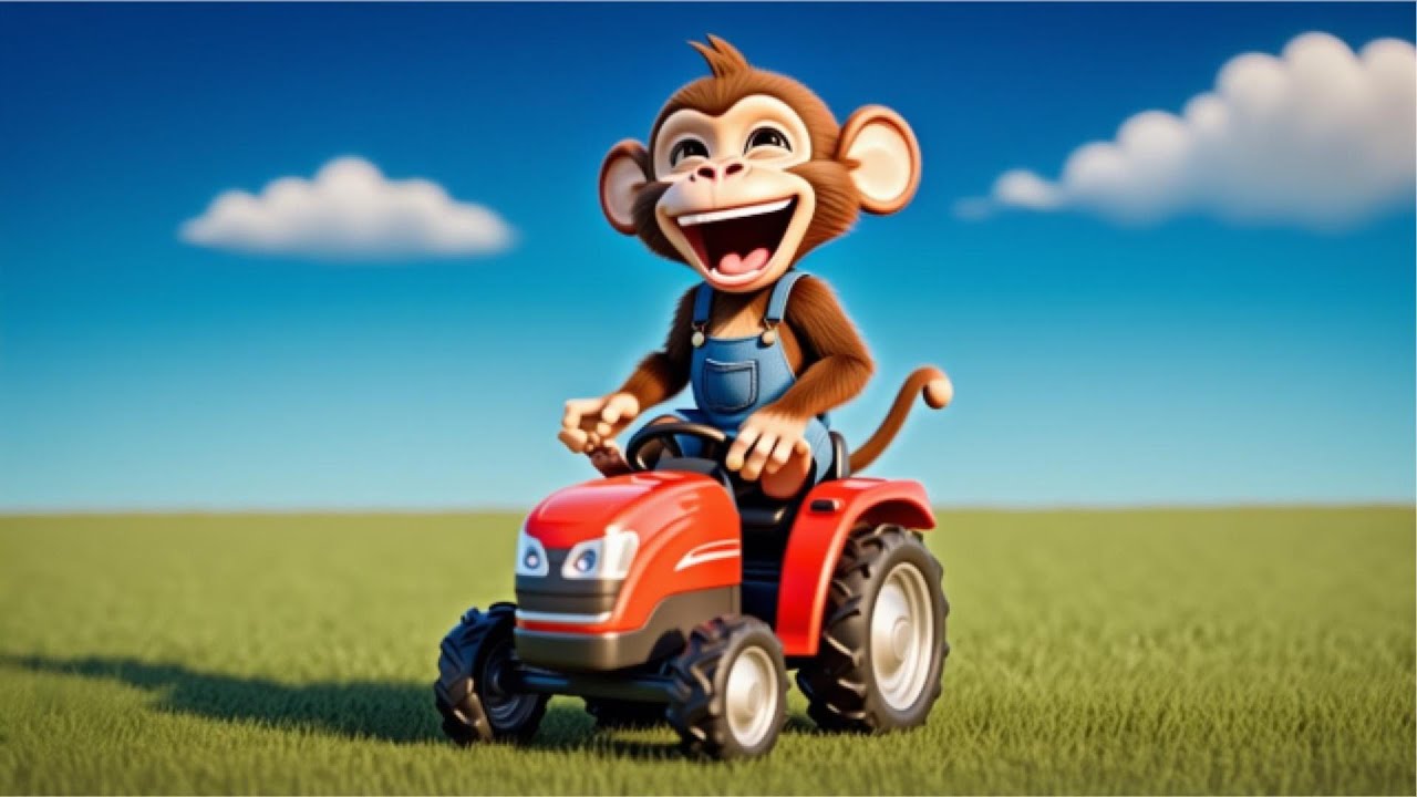 Chu Chu the Monkey Drives a Pizza Flower Truck – Funny Cartoon ...
