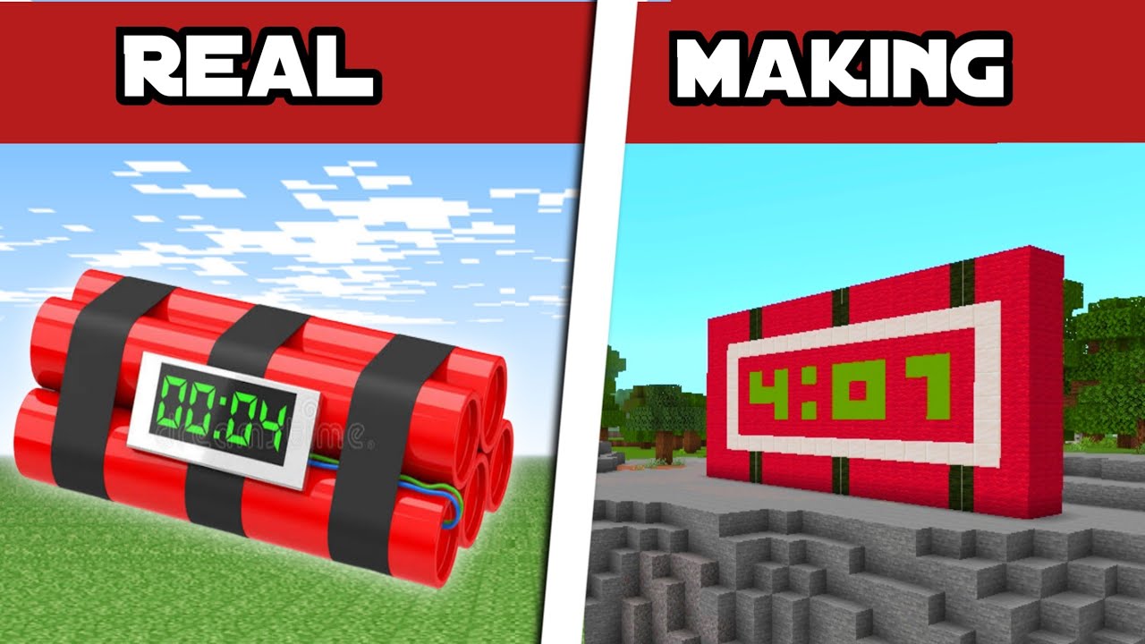 Minecraft Making Time Bomb Challenge - REAL vs MAKING - YouTube