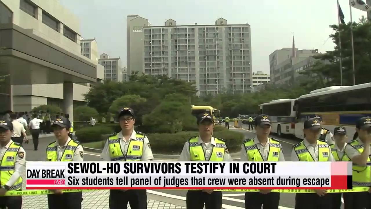 Surviving students of Sewol-ho ferry disaster testify - YouTube