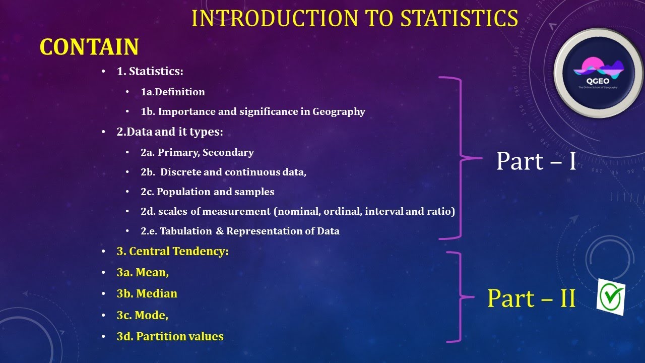 Introduction to statistics: Mean, Median, Mode, and Partition values in ...